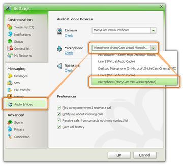 Webcam Software for ICQ |ManyCam