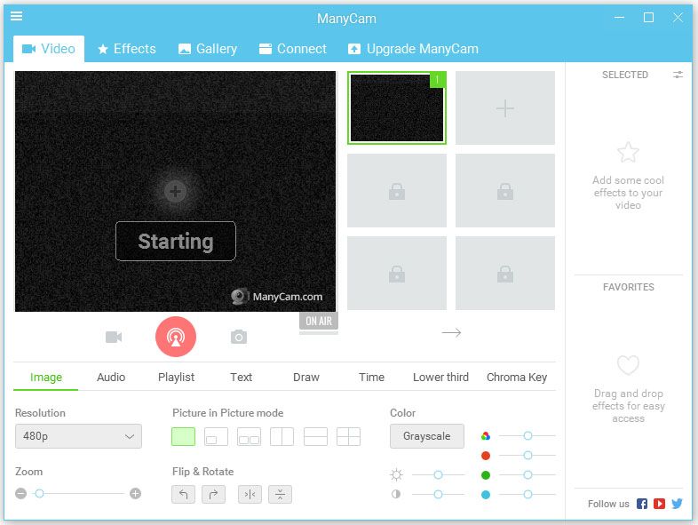 successfully connected to your Facebook account |ManyCam