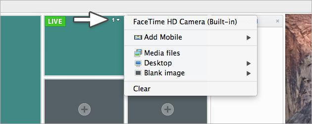 Webcam software main tabs |ManyCam